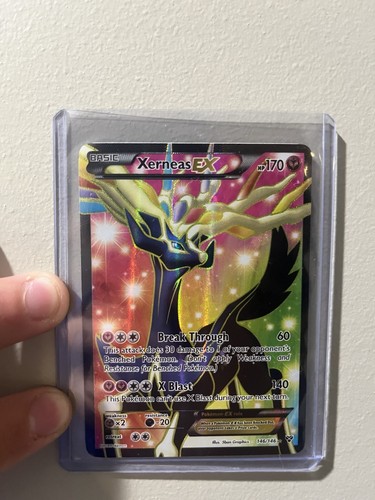Pokemon TCG Xerneas EX 146/146 XY Base Set Ultra Rare Holo - HP/DMG ...