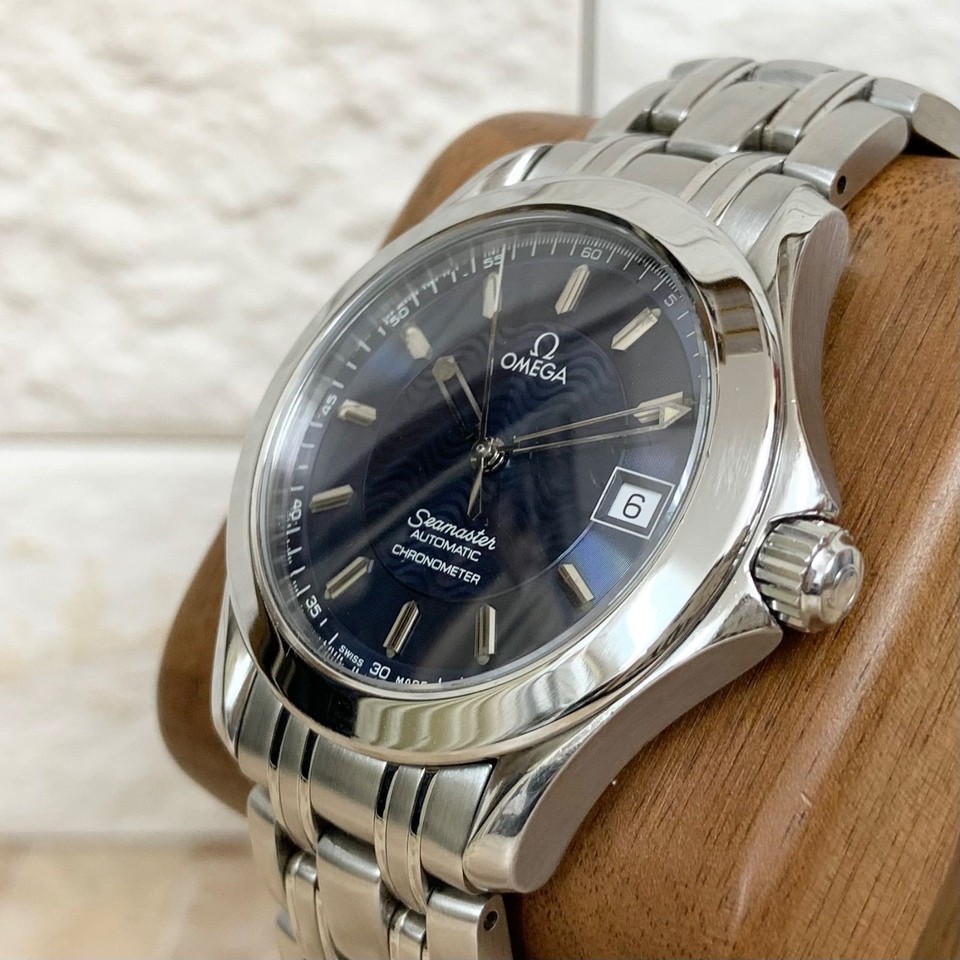 Need OH Omega Seamaster 120m Automatic 36mm Blue Wave Dial Date 16.5cm ...