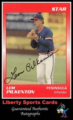 1989 Star Lem Pilkenton #107 Authentic Autographed Card Peninsula | eBay