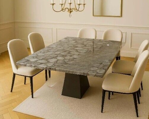 Natural Smoky Quartz Agate Table – Stone Slab Dining Table / Geode Slab Top | eBay