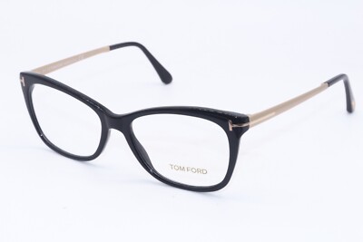 NEW TOM FORD TF 5353 001 BLACK GOLD AUTHENTIC EYEGLASSES FRAMES ...