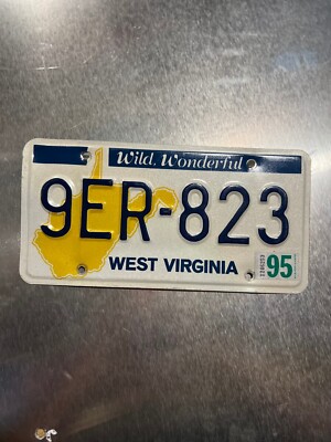 LICENSE PLATE WEST VIRGINIA 9ER 823 1995 | eBay