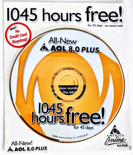 DEEP YELLOW America Online Collectible / Install Disc, AOL CD, ver 8.0 ...