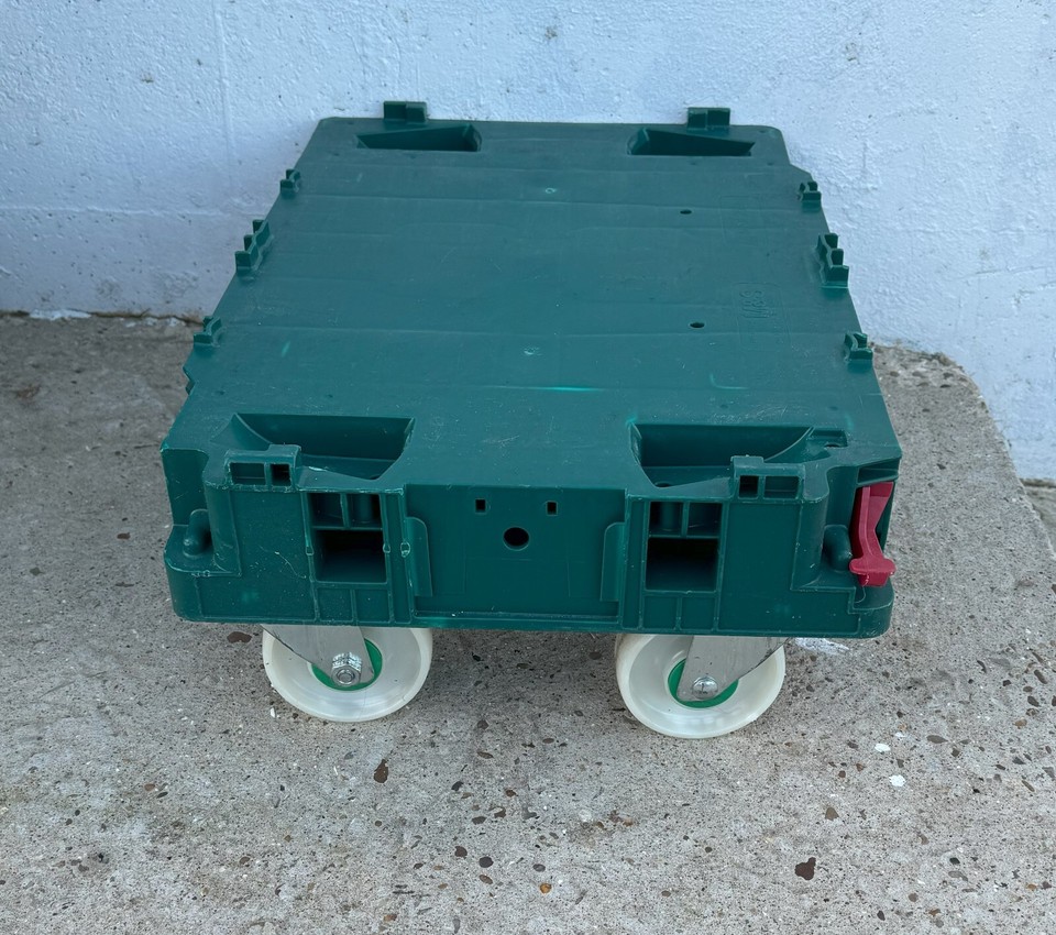 2 x Heavy Duty Wheeled 600 x 400mm Tote Dolly 250kg Warehouse Skate ...