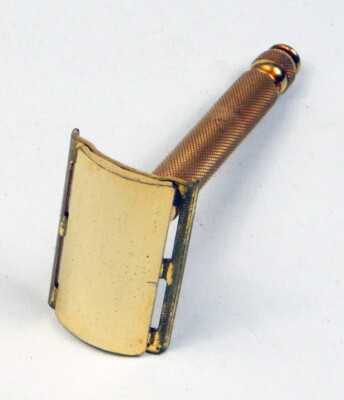Vintage 1950's Gillette GOLD TECH Safety Razor w/Ball End Handle | eBay