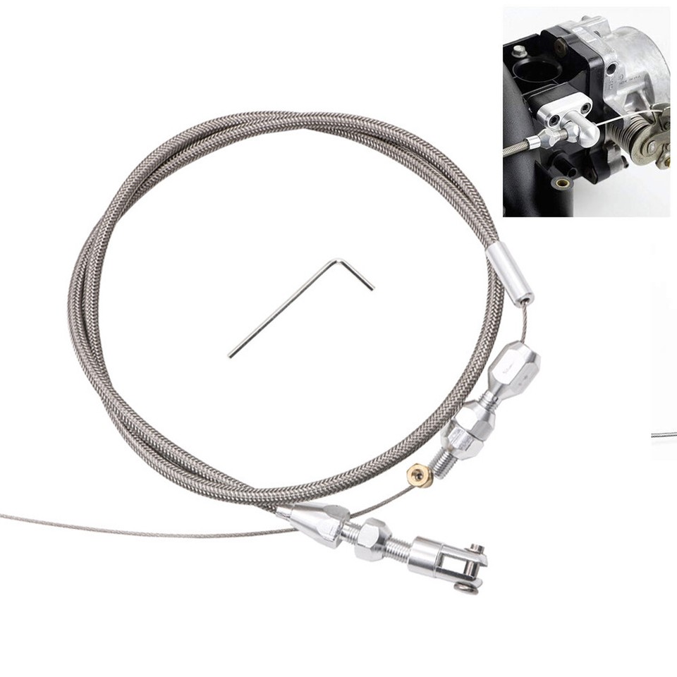 Universal 36" Stainless Steel Throttle Cable for Chevy LS1 4.8L 5.3L 6 ...