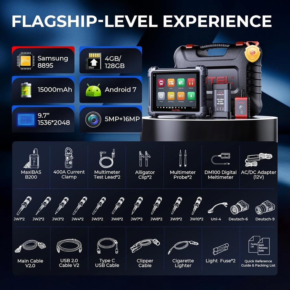 2023 Autel MaxiSYS MS909 CV Upgraded MS908CV Heavy Duty Truck ...