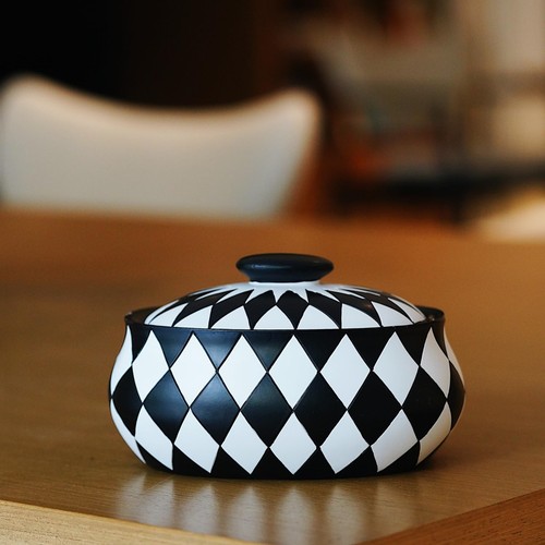 Black and White Keepsake Box Jewelry Storage Case Decorative Boxes With ...