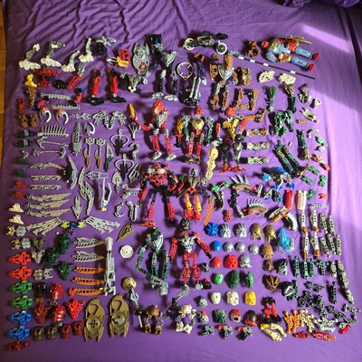 Lego Bionicle Parts Lot 200+ Pieces Weapons Armor Heads Torsos Limbs ...