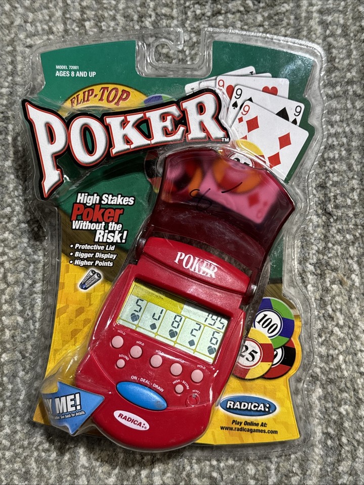 Vintage 2001 Radica Flip Top Poker Handheld Game 72001 NIP New Old ...