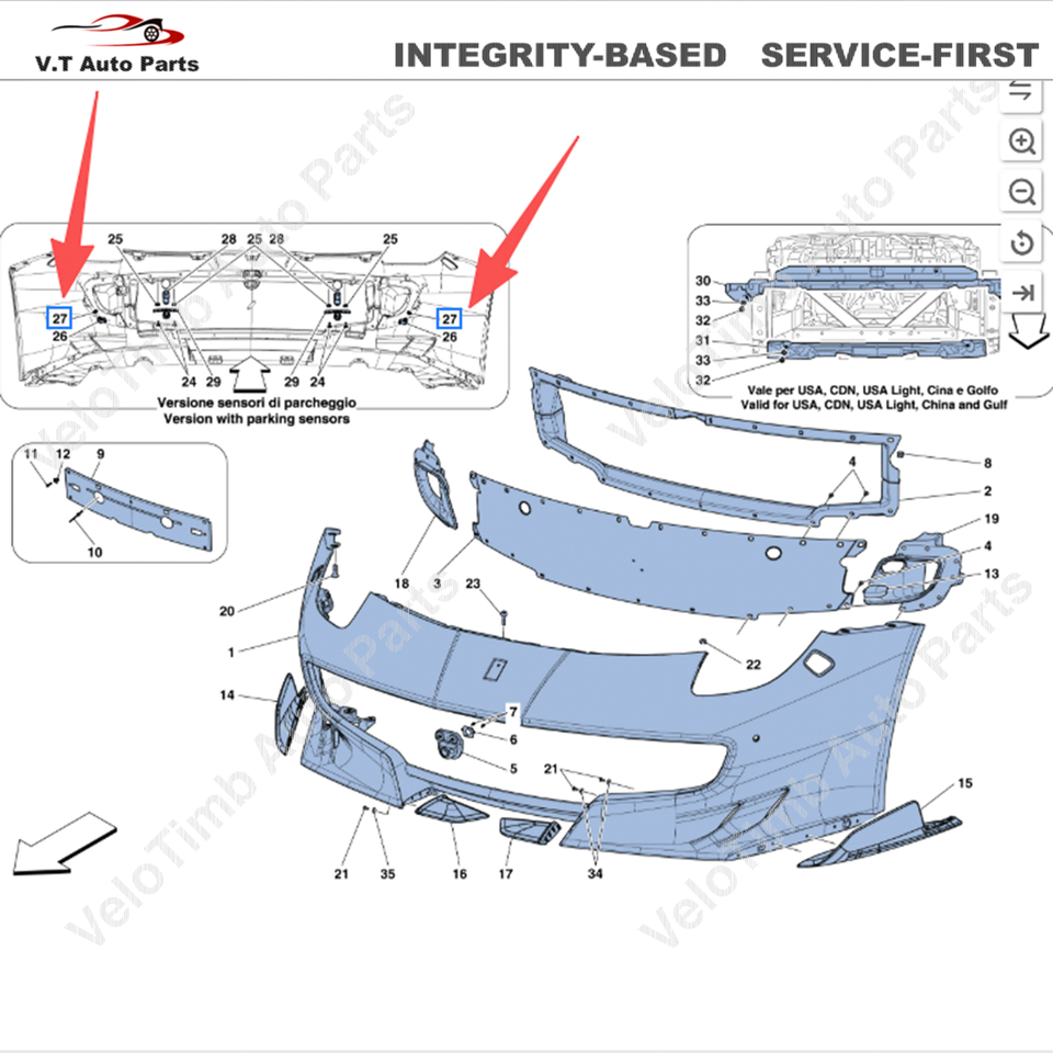 Parking Sensor Clear Silicone Ring For Ferrari 296 458 488 FF etc,P/N ...