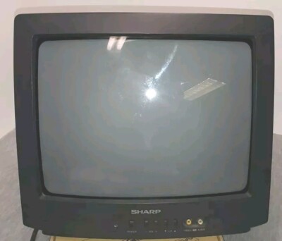 Vintage 1997 Sharp 13" CRT Television TV Retro Gaming 13J-M100 | eBay
