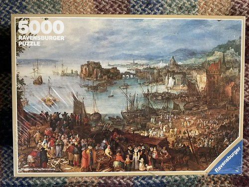 Ravensburger 5000 piece jigsaw puzzle - THE FISHMARKET - BRUEGHEL - NEW ...