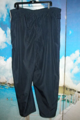 NEW by CLASSIC ELEMENTS, PLUS SIZE 18W, NAVY BLUE NYLON WORKOUT PANTS ...