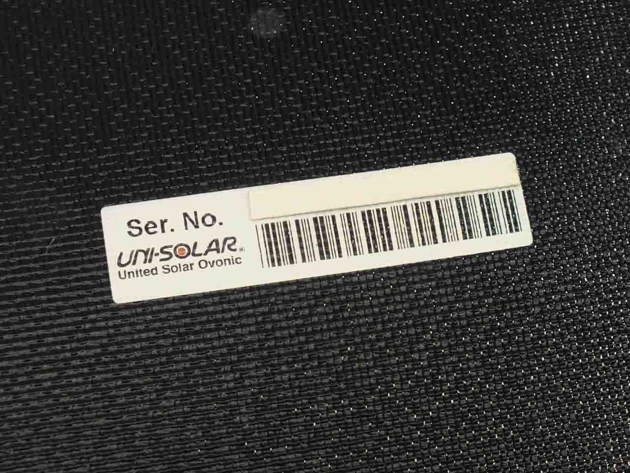 Uni-Solar PVL-128 128W 24V Flexible Solar Panel Grid-Tie Solder Points ...