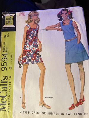 Vintage Mccalls Jumper Pattern 9594 Sz 10 Cut | eBay