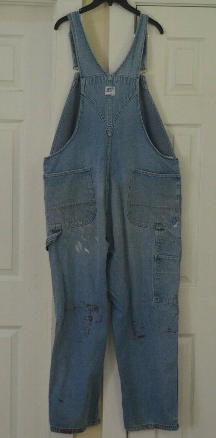 Vintage LIBERTY DENIM OVERALLS Stained Faded Destroye… - Gem