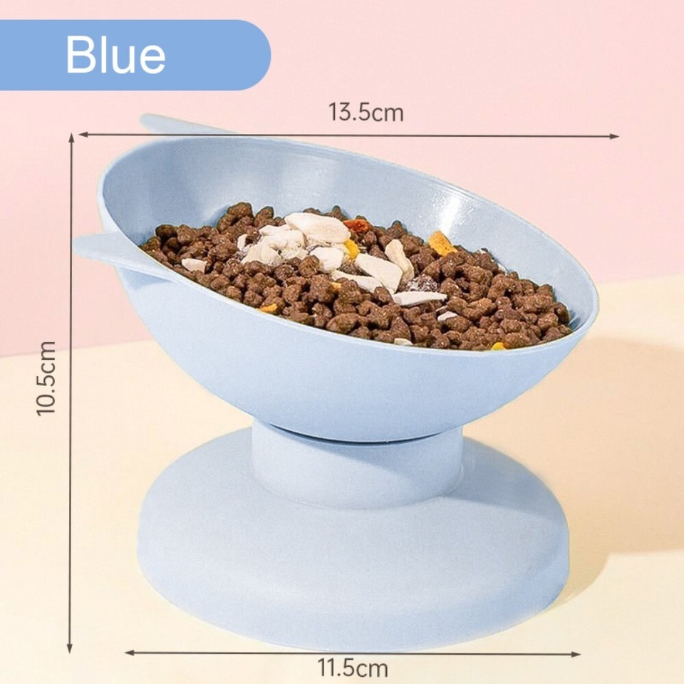 Slanted Mouth Cats Feeder Bowl Neck Protector Pet Feeding Drinking Bowl ...