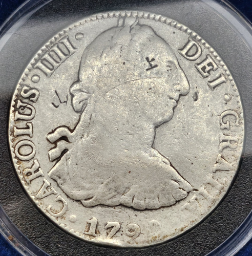 1790 Spanish "8 Reales" Coin | Chopmarked | Charles IV | FM | RARE ...