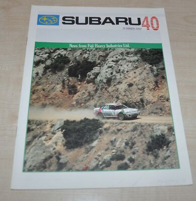 1992 Subaru 40 Magazine Fuji Heavy Industries Brochure Prospekt ENG | eBay