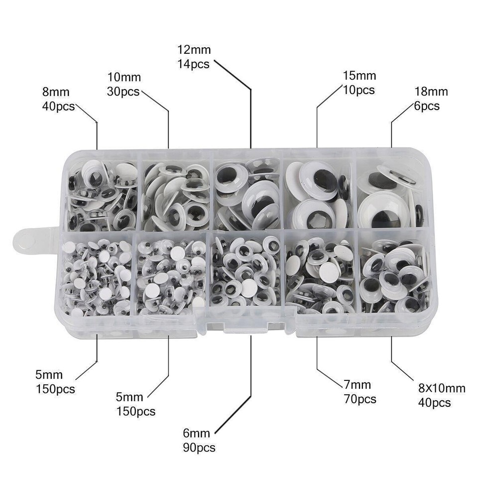 Googly Eyes Self Adhesive Size 5-20mm or Mixed & Many Pack Options Kids ...