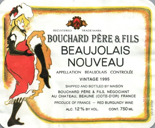 Vintage Bouchard Pere & Fils Beaujolais Nouveau Original French Wine ...