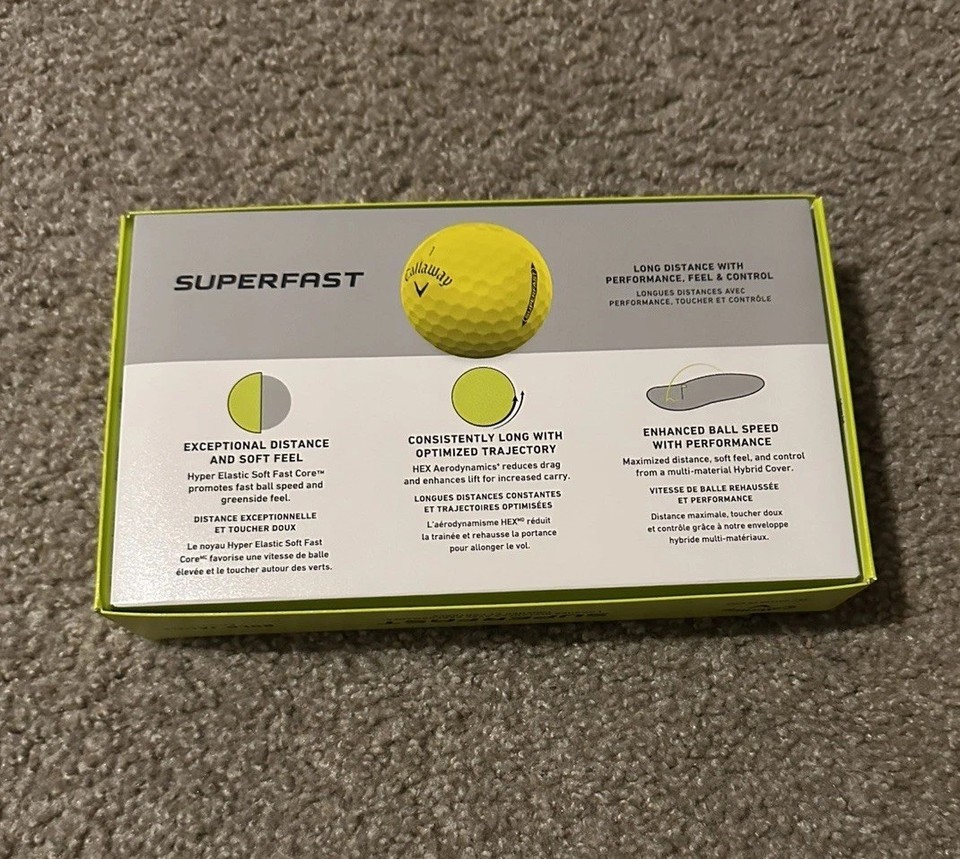 Callaway Superfast Golf Balls Bold Yellow 15 Golf Ball Pack NEW | eBay