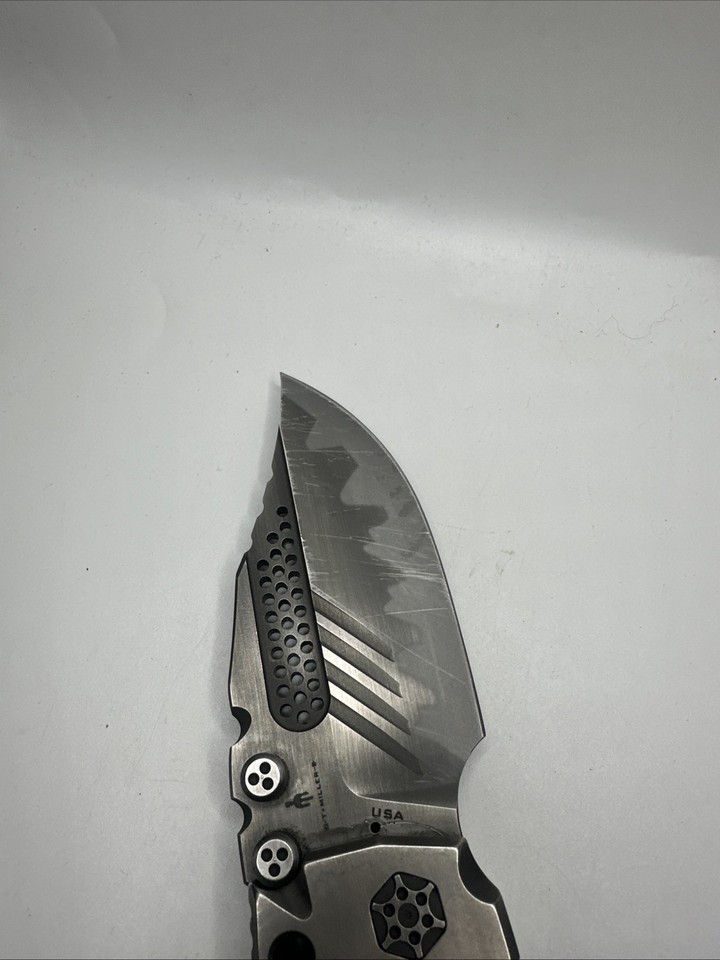Large Z-Wear Steel Blade Titanium Handle Tactic Folding Knife VTF161 | eBay