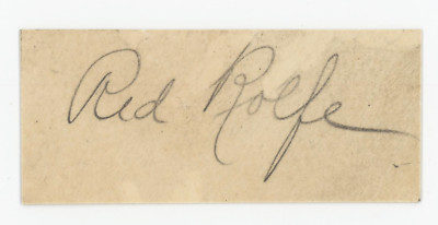 Red Rolfe Signed Autograph. New York Yankees | eBay