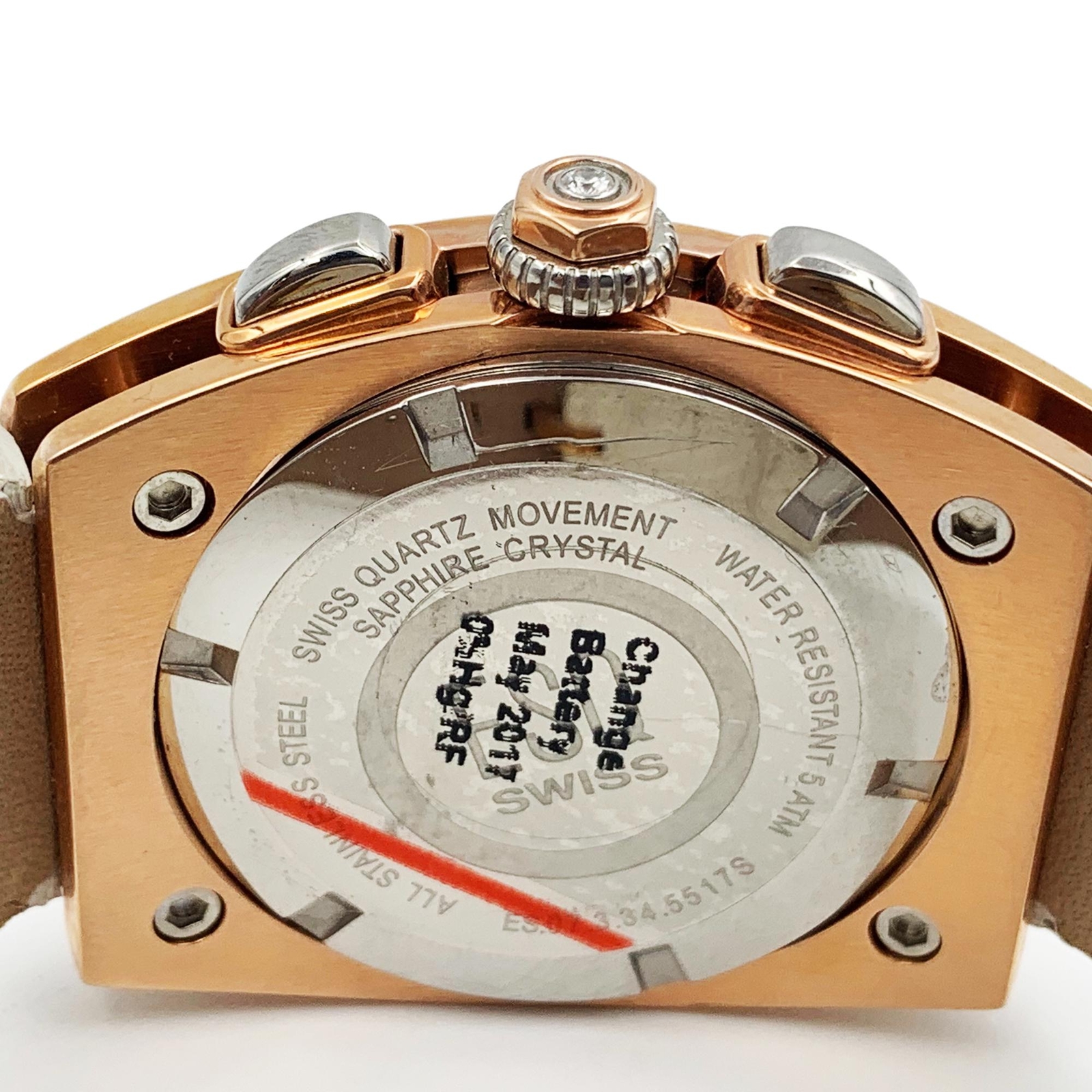 ESQ Movado Fusion Retrograde Gold Tone Steel MOP Dial Ladies Watch ...