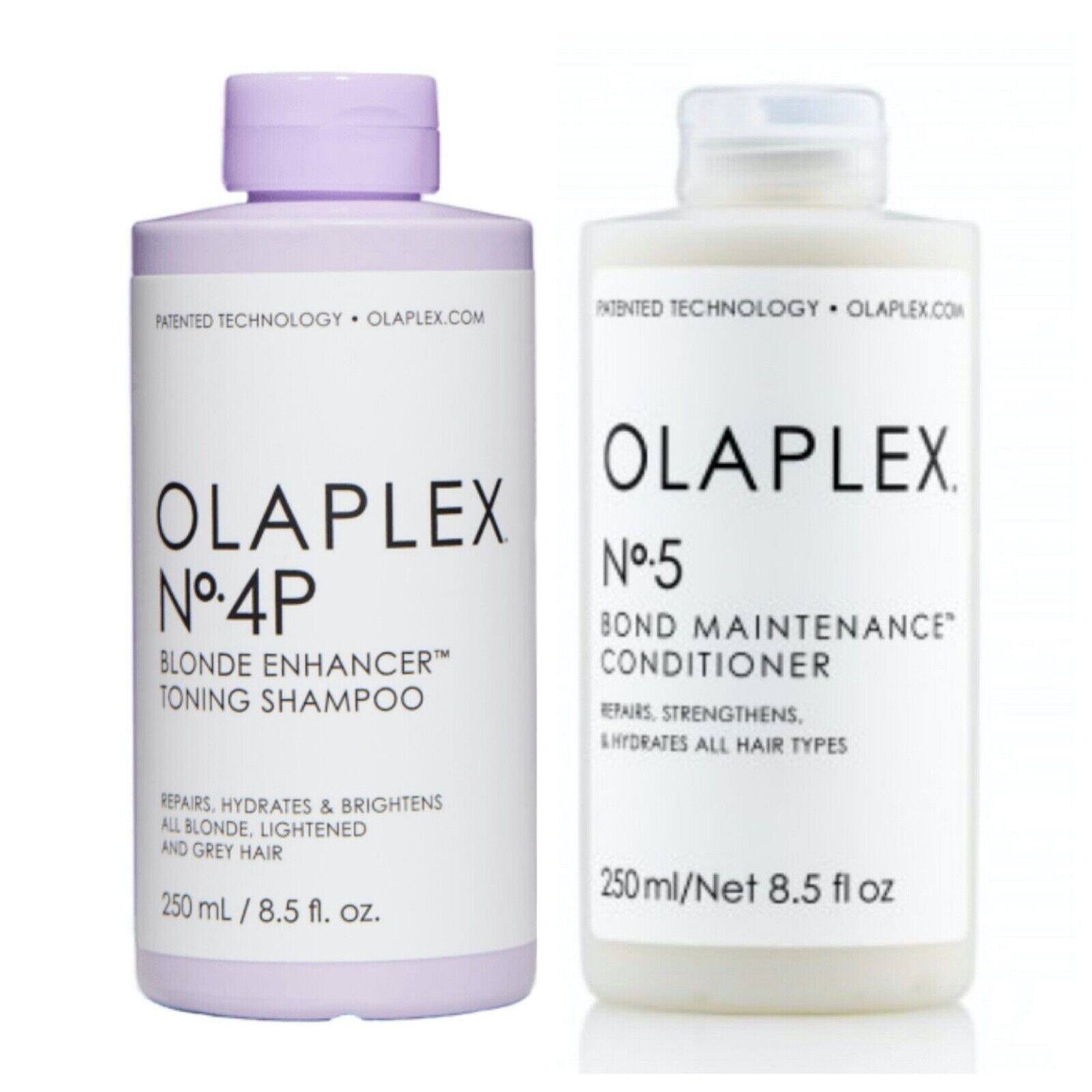 Olaplex No.4P Blonde Enhancer Purple Toning Shampoo & No.5 Conditioner ...