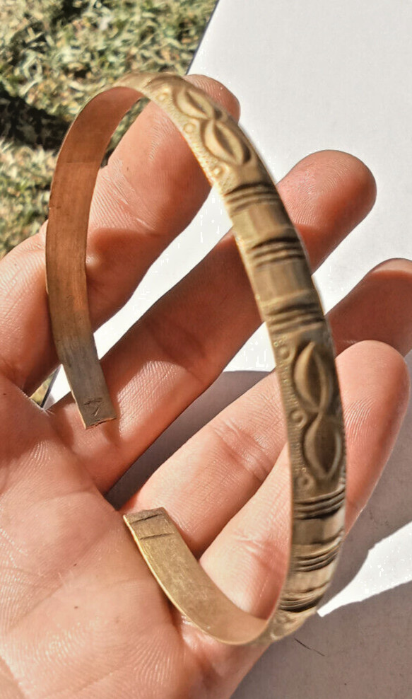 Rare Extremely Ancient Roman Bronze ENGRAVED BRACELET… - Gem