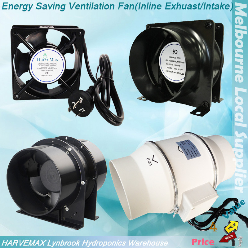 AC Fan 4" Intake Exhaust Axial Vent Fan 2 Speed Fan 6" Ventilation ...