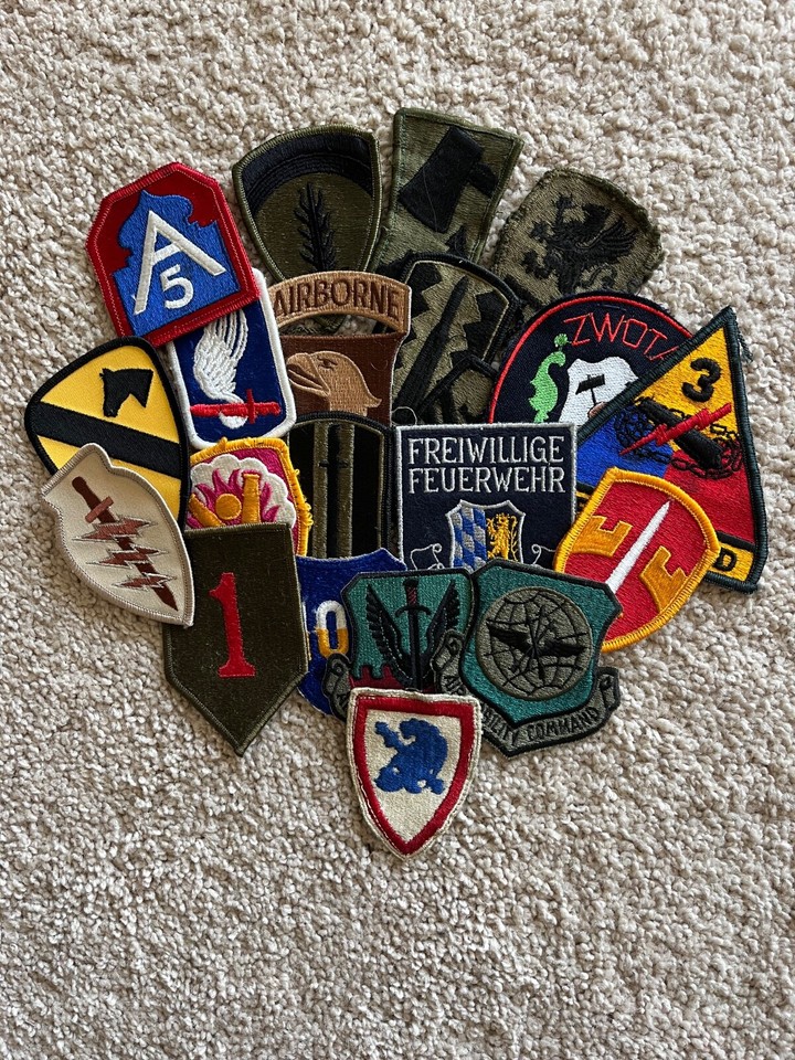 Mixed Lot Patches - United States and German Army, Air Force, Fire ...