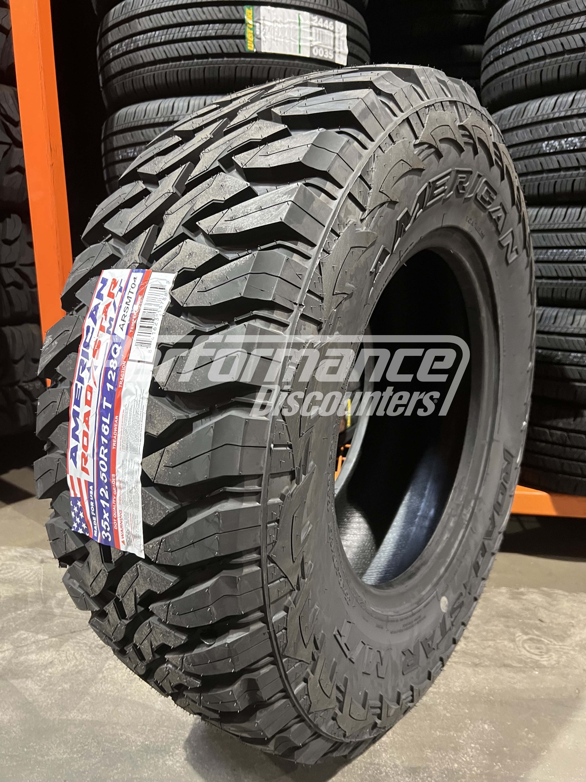 4 New American Roadstar M/T Mud Tires 35X12.50R18 128Q LRF 35 12.50 18 ...