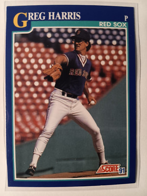 GREG HARRIS BOSTON RED SOX 1991 SCORE BASEBALL CARD #109 | eBay