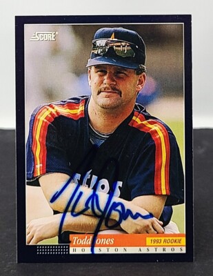 TODD JONES Signed Autographed 1994 Score Baseball Card #246 Houston ...