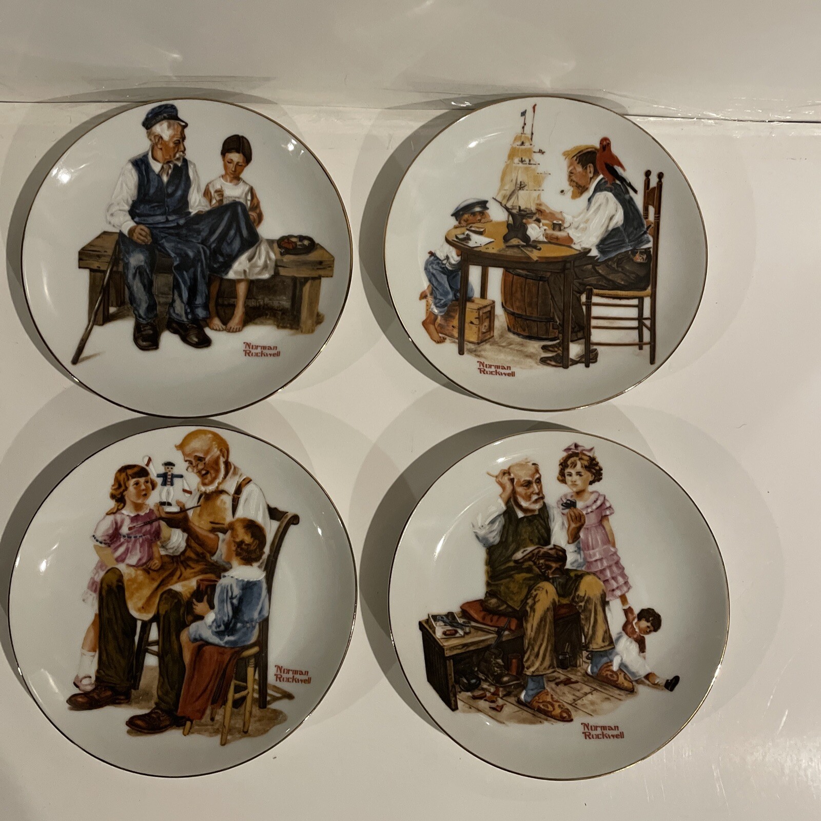 Norman Rockwell Set of 4 1982 Plates Four Beloved Classics Series ...