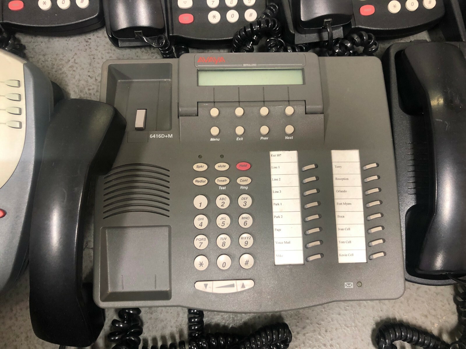 AVAYA 6416D+M Phone Gray 108807611 16 bottons Used | eBay