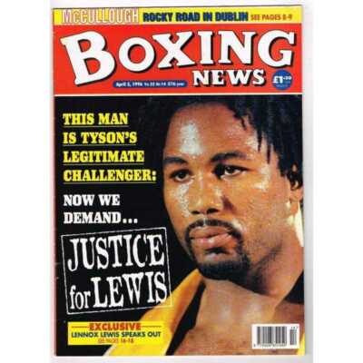 Boxing News Magazine April 5 1996 mbox3144/c Vol 52 No.14 This man is ...