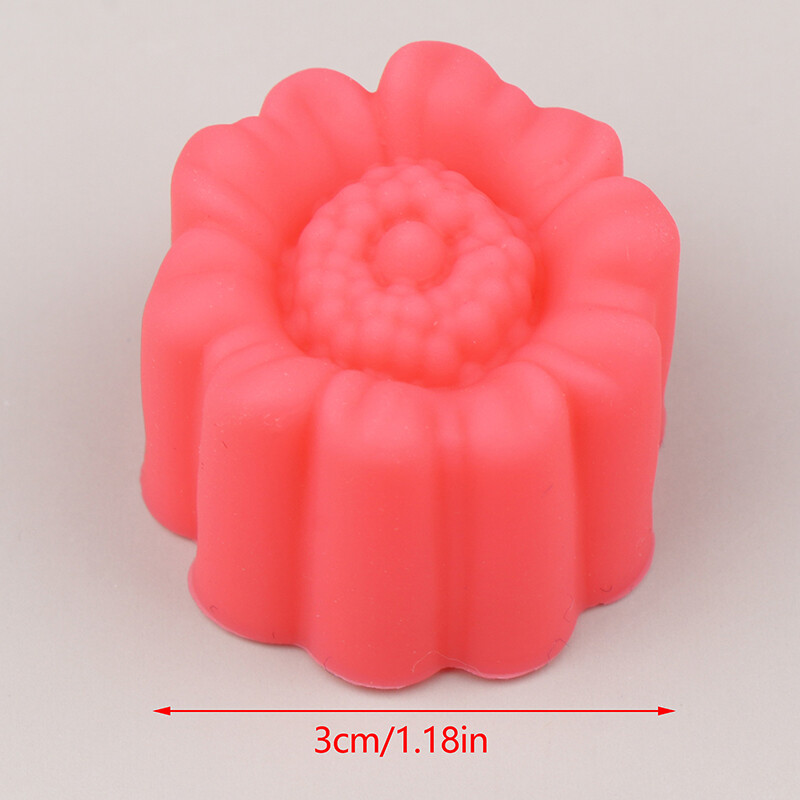 6Pcs Mafen Cup Flower Silicone Mold Non-Stick Cake Jelly Pudding Baked ...