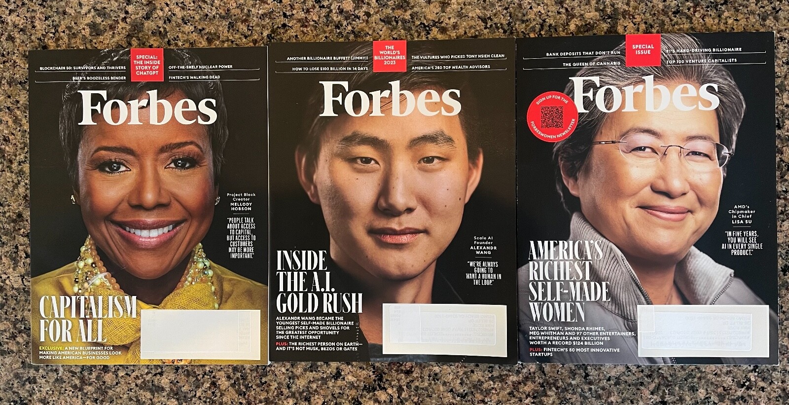 Latest Lot of 3 Forbes Magazines Feb/March+April/May+ June/July 2023 Be ...