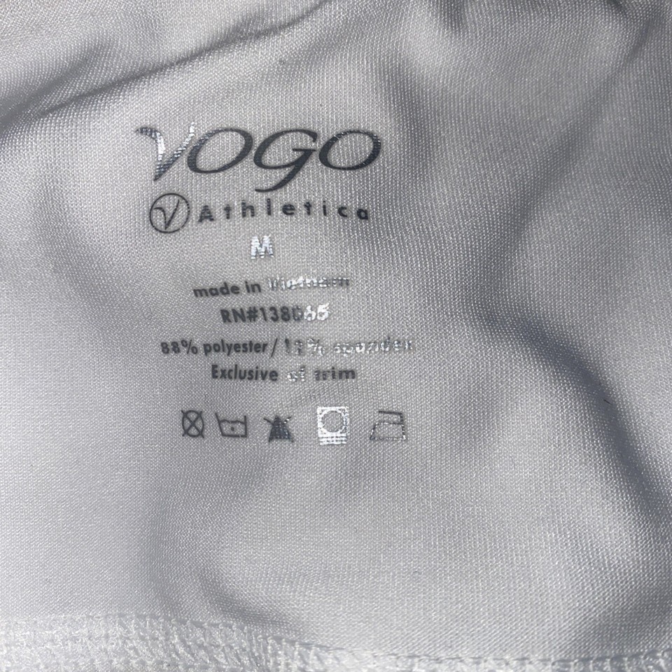 VOGO Athletics Size M Blue & White Floral Cropped Leggings | eBay