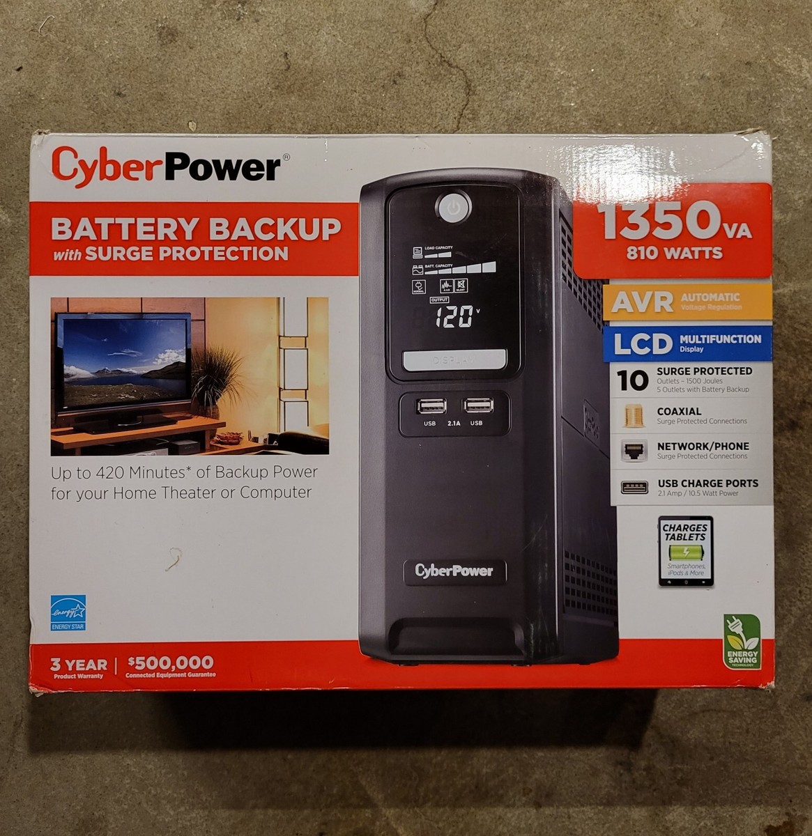 Cyberpower Battery Backup CyberPower GX1325U 1325VA 810W Line