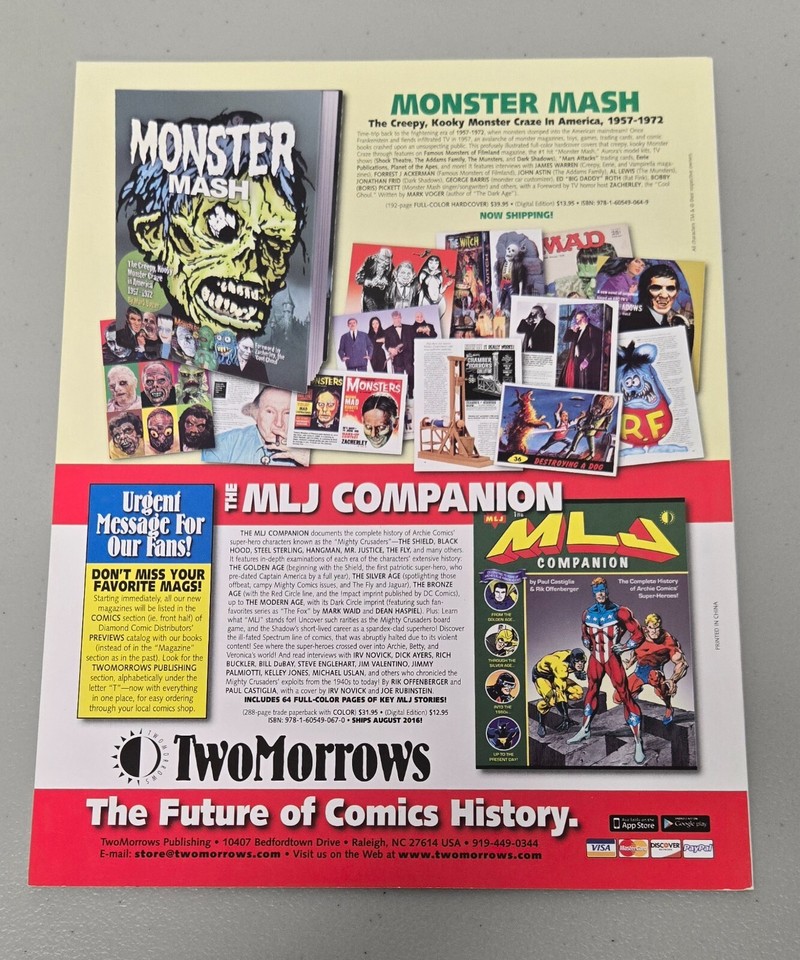 TwoMorrows BACK ISSUE magazine #88 May 2016 - New | eBay