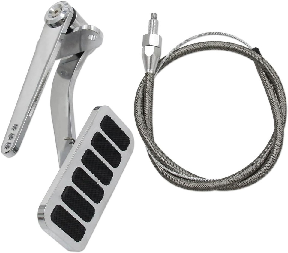 Universal Street Hot Rod Aluminum Gas Pedal & 24" SS Throttle Cable & Spring Kit | eBay