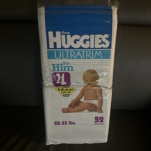 52 Huggies Baby Steps 4 For Boys Large Vintage Plastic Diapers | eBay