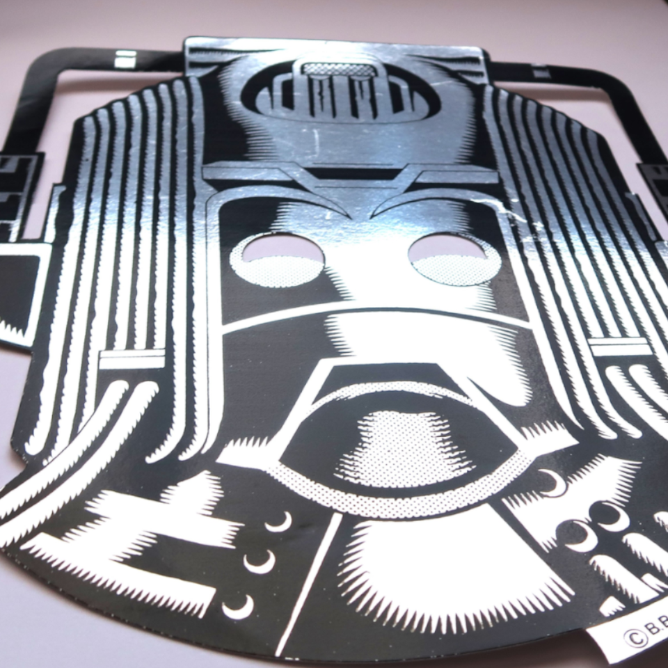 Doctor Who Cyberman Helmet Paper Mask Decoration 1983 | eBay