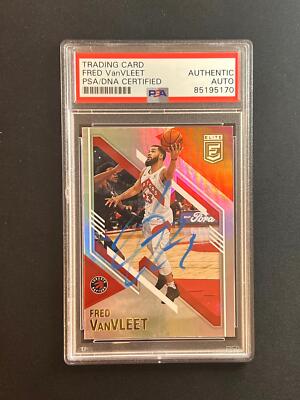 2020-21 Panini Donruss Elite #28 Fred VanVleet Signed Card AUTO PSA ...