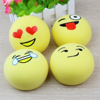 7-10cm Squishys Squeeze Yellow Emoji Bun Slow Rising Kids Gift Toy ...